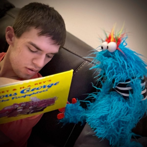 Blue Shaggy Chin Pro Monster Hand Puppet - Etsy