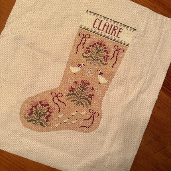 12 Days of Christmas Stocking Cross Stitch/needlepoint Pattern ...