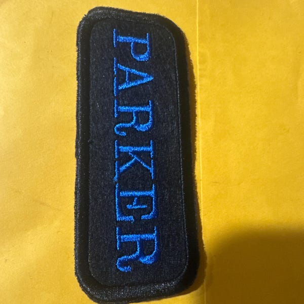 Custom Embroidered Name Patch: Iron-on or Sew-in, Personalized Felt ...