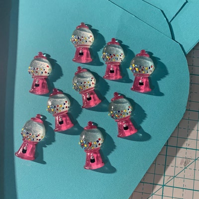 10/50/100/500 Hot Pink Bubble GUM Gumball Machine Cabochons Resin ...