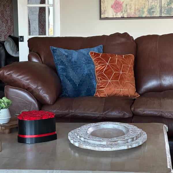 Geometric Rust Pillow Cover Terracotta Throw Pillow Rust Euro Sham ...