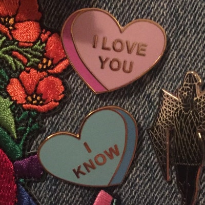 I Love You I Know Heart Hard Enamel Pin Set - Etsy