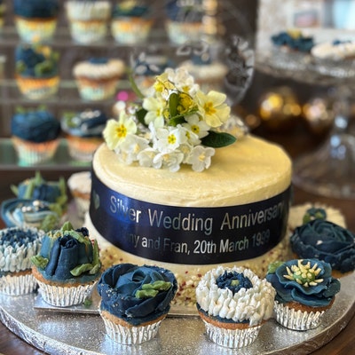 Personalised WEDDING ANNIVERSARY Ribbon Customised for Silver, Ruby ...