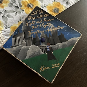 Hand-painted Graduation Cap Topper Customized Graduation Cap - Etsy