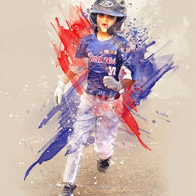 CUSTOM SPORTS PORTRAIT/ Personalized Sports Action Poster From Your ...