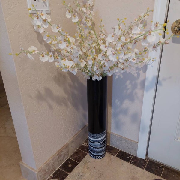 Tall Floor Vase Gold, Floor Vase 3 Feet Tall, Gold Vase, Tall Glass ...