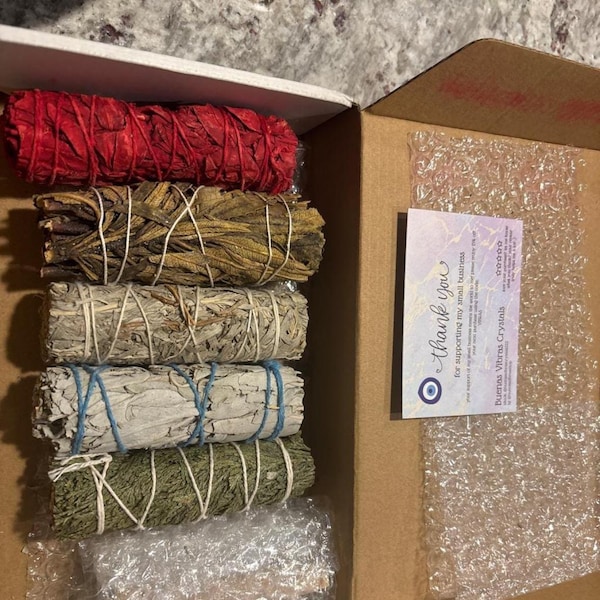 House Protection Cleansing Sage Kit, Smudging Sticks, Spiritual Gift ...