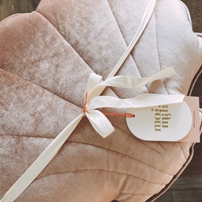 Velvet Shell Pillow beige Pearl, Decorative Shell Pillow, Velvet Pillow ...