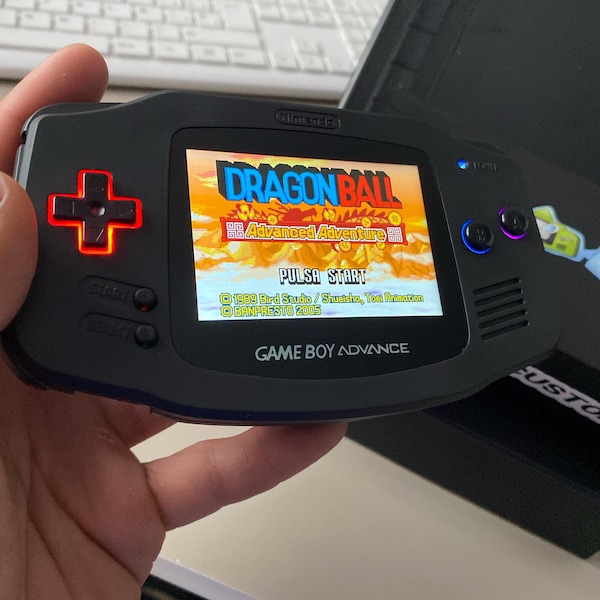 Custom Gameboy Advance - Team Rocket Edition, IPS Backlit Screen, RGB ...