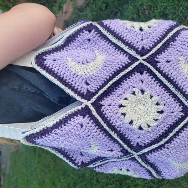 Sun and Moon Tote Bag Crochet PDF PATTERN - Intermediate (english) - Etsy