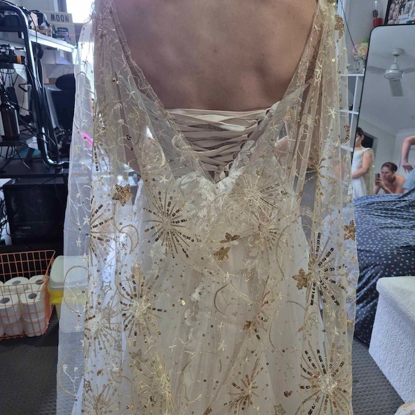 Classic Beading Leaf Cape Floral Beaded Cape Veil Bridal Cape Wedding ...