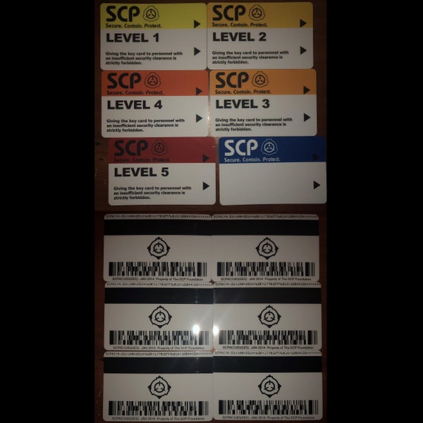 SCP Foundation Key Cards - Containment Breach Version - Etsy Australia
