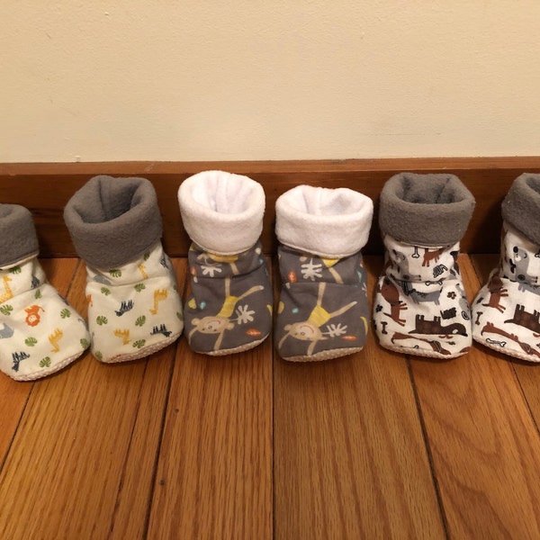 Baby Boots Sewing Pattern | Lined Soft Slippers, PDF Tutorial (digital ...