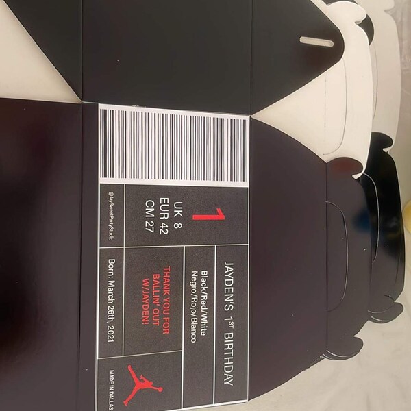 Air Jordan Favor Bags - Gable Box - Jordan Birthday - Jordan Party ...