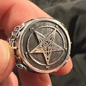 Satanic Trapezoid Sterling Silver Ring - Etsy