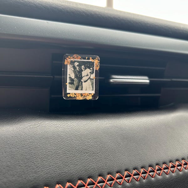 Mini Personalized Resin Photo Car Vent Clip, Anniversary/couples Gift ...