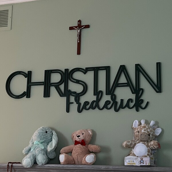 Baby Boy or Girl Nursery Sign, Baby Name Cutout, Boys Name Sign, Girls ...