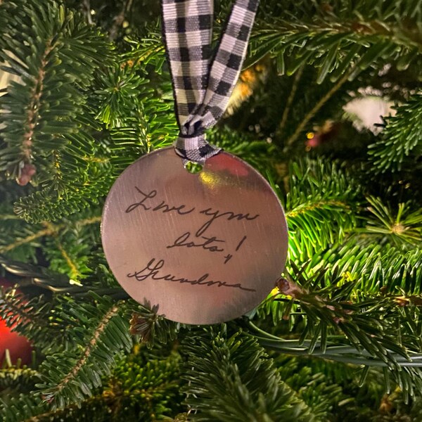 Your Handwritten Ornament -personalized Christmas Ornaments- Your ...