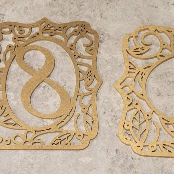 Table Numbers, Gold Table Numbers, Silver Table Numbers, Metallic Gold ...