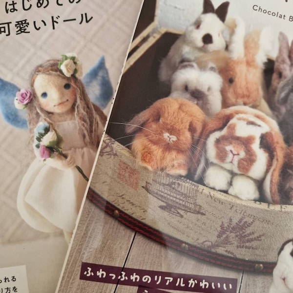 Realistic FELT Wool Cute Small Rabbits - Japanese Craft Book - Etsy UK