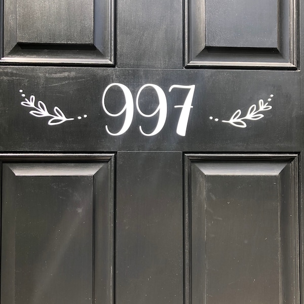 Home Address, Front Door, Front Door Decal, Home Address Decal, Address ...