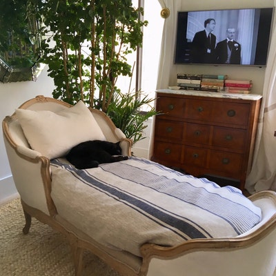 100% Linen Fabric 280gsm. Striped . Heavy, Thick, Dense. French Linen ...