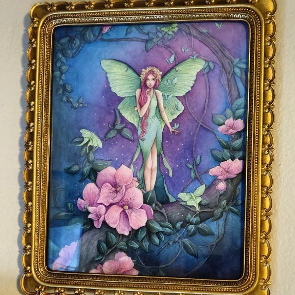 Earth Mermaid Art, Little Mermaid Print, Original Mermaid Painting, Eco ...