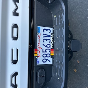 Vintage-toyota-retro-style-license-plate-frame-trd-offroad-tacoma-fj ...