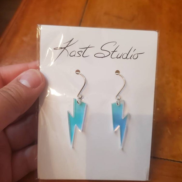 Neon Acrylic Lightning Bolt Keychain, Great Gift Idea, Fun Vibe, Splash ...