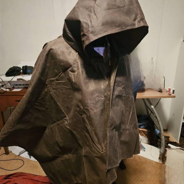 Waterproof Hooded Ranger Cloak, Ruana Wrap Poncho - Green, Medium ...