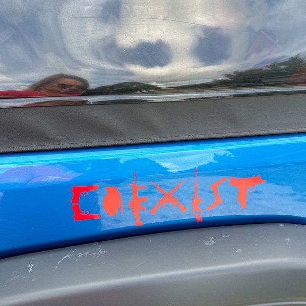 Coexist Vinyl Decal / Sticker, Guns, Grenade - Super High Quality - Etsy