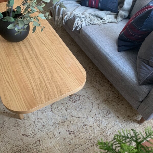 Hand-knitted,knit Wool Cream & Rose Lap Rug Throw Blanket 1'5'' X 2'7 ...