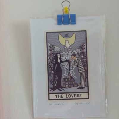 The Lovers VI Tarot Card Art Hand-cut Art Card Mounted on - Etsy