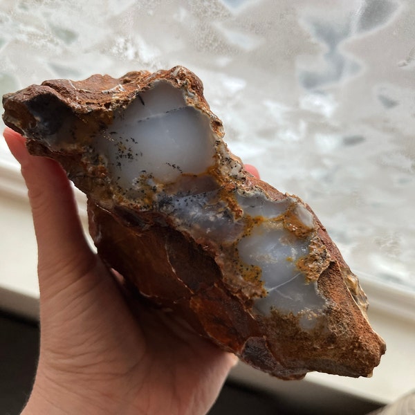 Natural Raw Agate, Moss and Flower Agate, 18 Pieces Agate, Dendritic ...