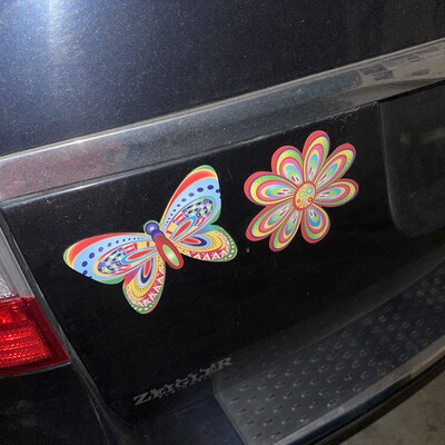 Flower Power Car Magnets - Etsy