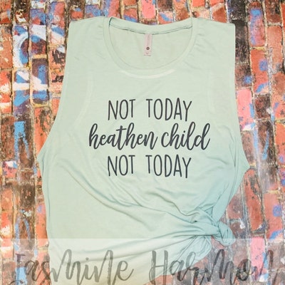 Not Today Heathen Child SVG Cutting File, Ai, Dxf and Printable PNG ...