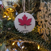 Canada Ornament, Maple Leaf Ornament, Wood Canada Ornament, Canadian ...
