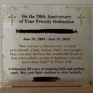 Personalized Christian Ordination Gift Acrylic Plaque Keepsake - Etsy