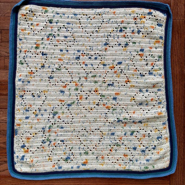 Filet Crochet Blanket Pattern | Cancer Awareness Ribbon Blanket ...