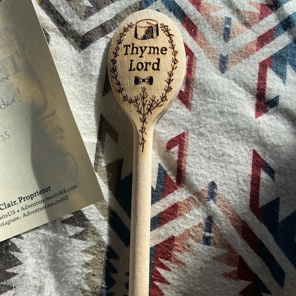 Wooden Spoon - Thyme Lord - Laser Cut Engraved Time Lord Doctor Who ...