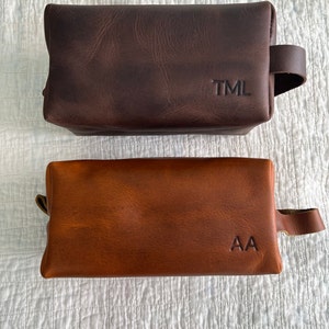 Personalized Groomsmen Gift Dopp Kit Bag Customized Leather - Etsy