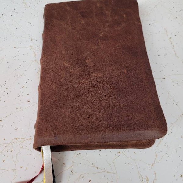 Cinnamon Custom Genuine Leather Bible - Etsy