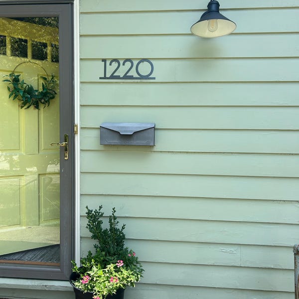 Modern Deco House Number Sign Metal Address Number Plaque Modern ...
