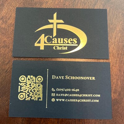 100 Luxury Gold Foil Business Cards Design and Print, QR Calling Cards ...