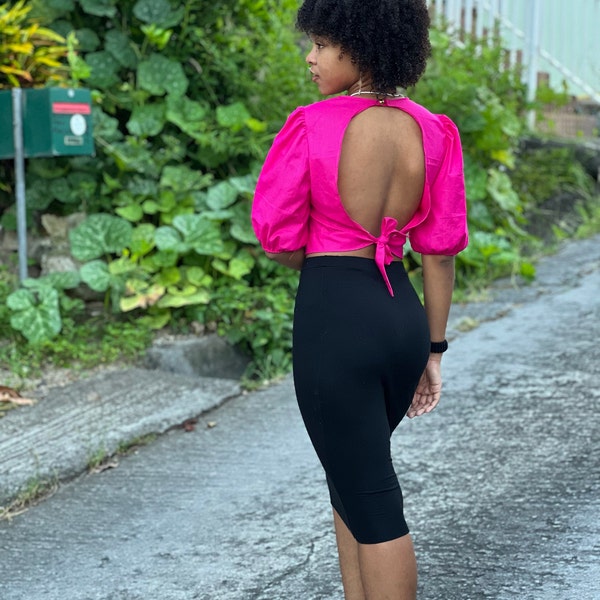 Crop Top Sewing Pattern Vintage PDF Pattern Backless Top Sewing Pattern ...