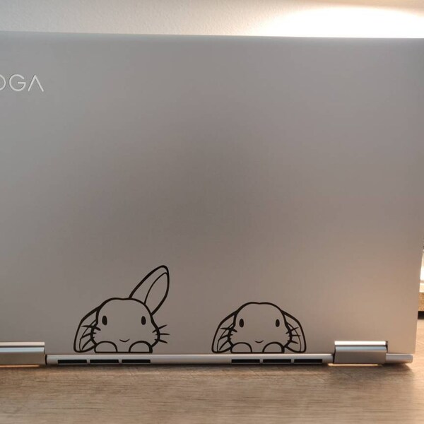 Peeking Cute Half Lop Bunny Vinyl Sticker; Rabbit Laptop Decal / Car ...
