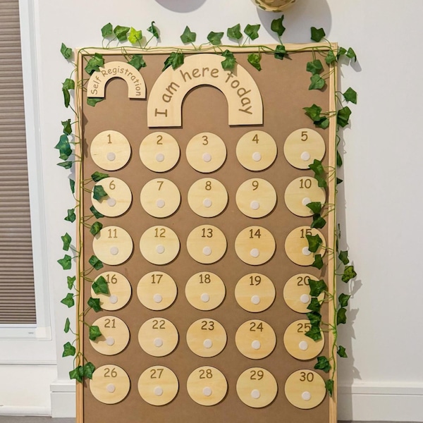 Reversible Self Registration Board, Titles and Name Discs. Whiteboard ...