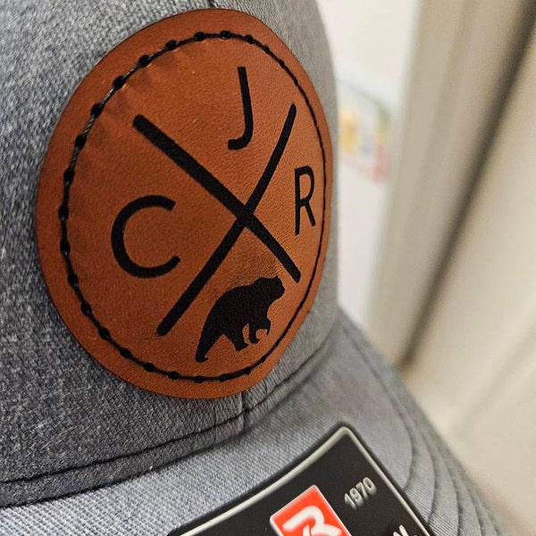 Personalized Father/son Matching Leather Patch Hat | Father Son Hats ...