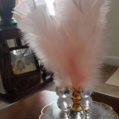 White Crystal Feather, Crystal Objects, Xmas Gift Decor, Mother's Day ...