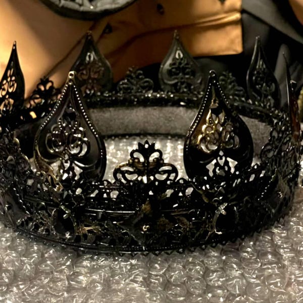 Face Mask Crown, Gold Crown, Gold Gothic Crown, Gothic Crown Custom ...